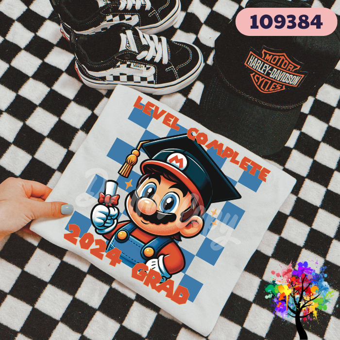 Mario: Level Complete 2024 Grad – Find Balance Printing